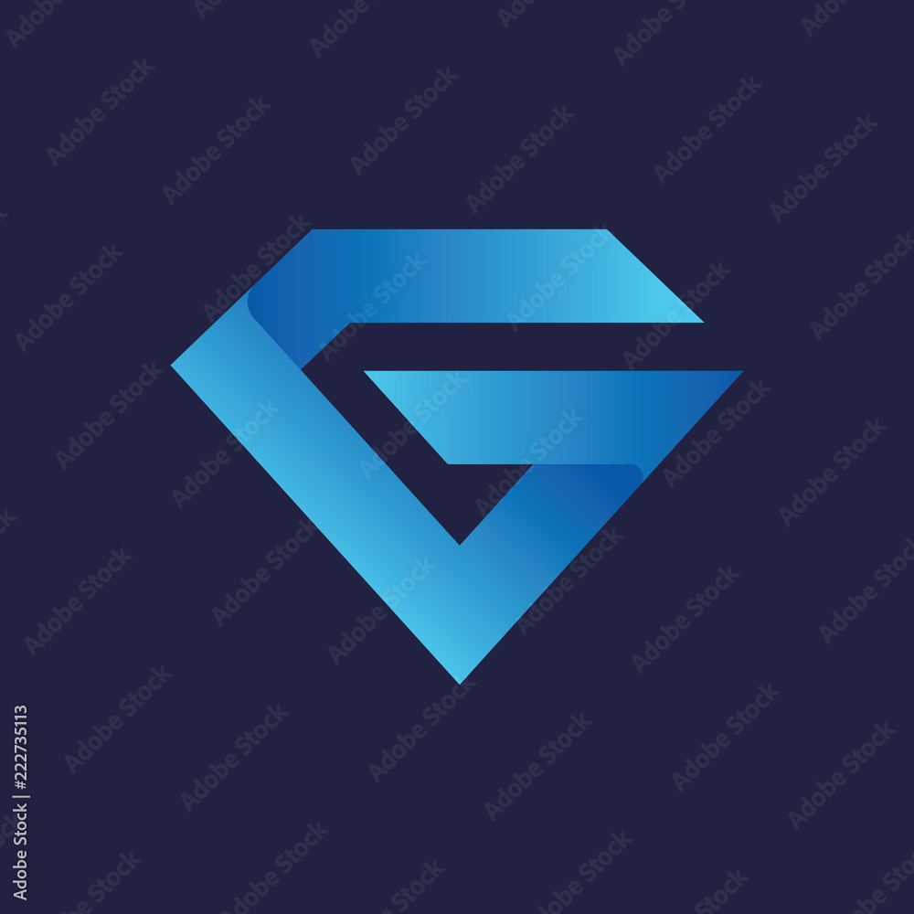 Letter G Diamond logo Stock Vector | Adobe Stock