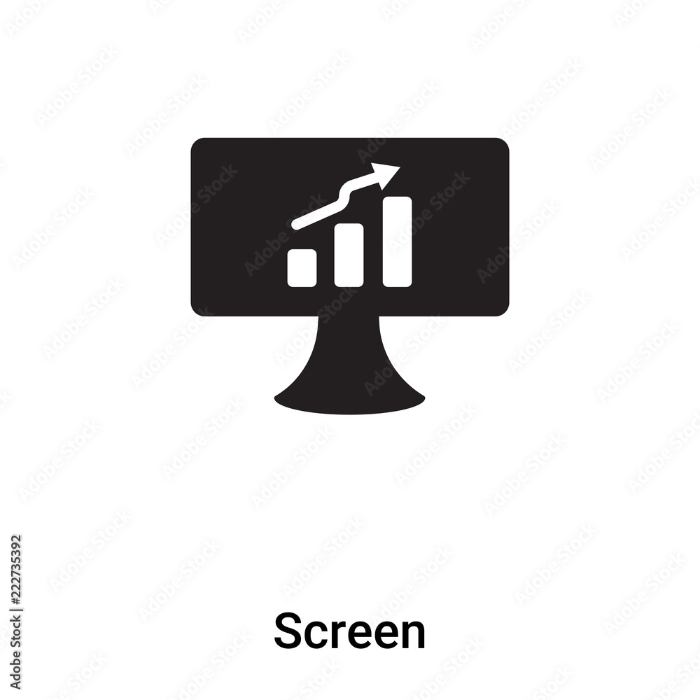 Screen icon vector isolated on white background, logo concept of Screen ...