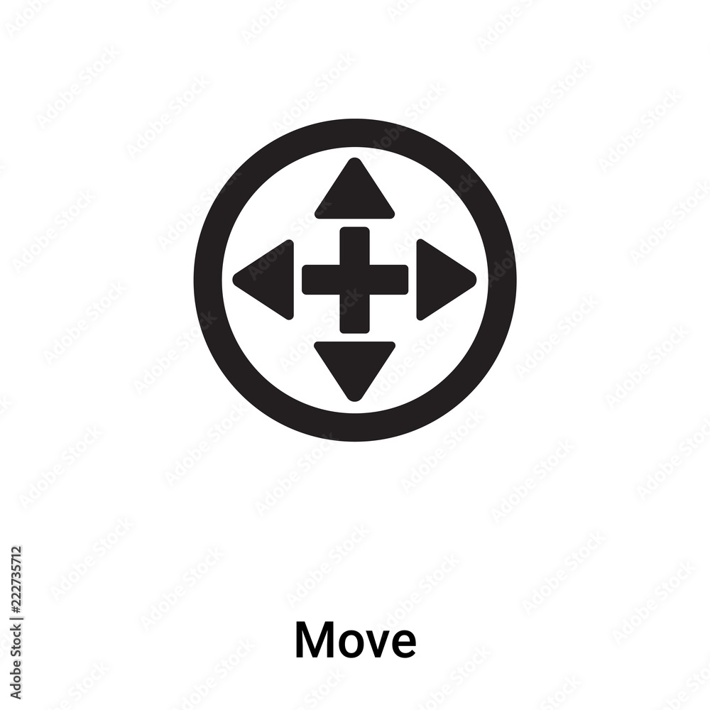 Move icon vector isolated on white background, logo concept of Move ...