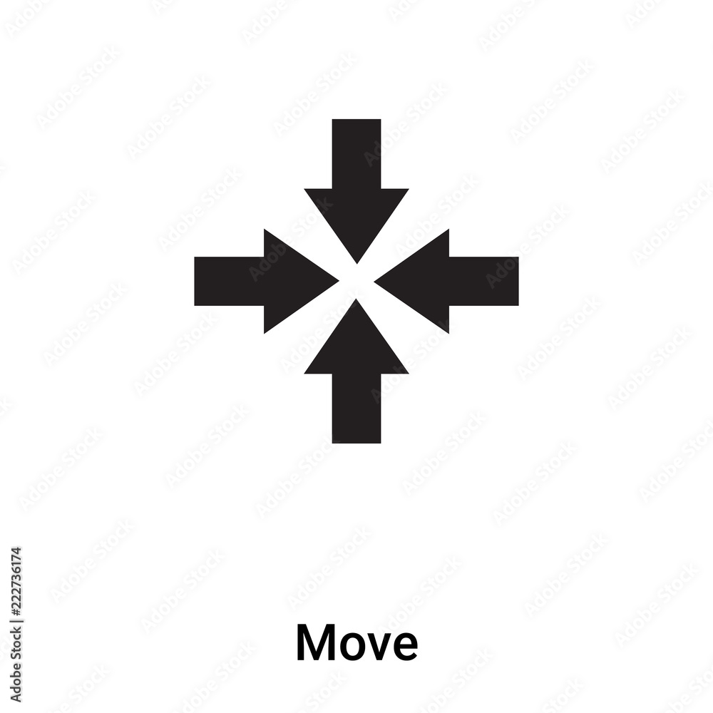 Move icon vector isolated on white background, logo concept of Move ...