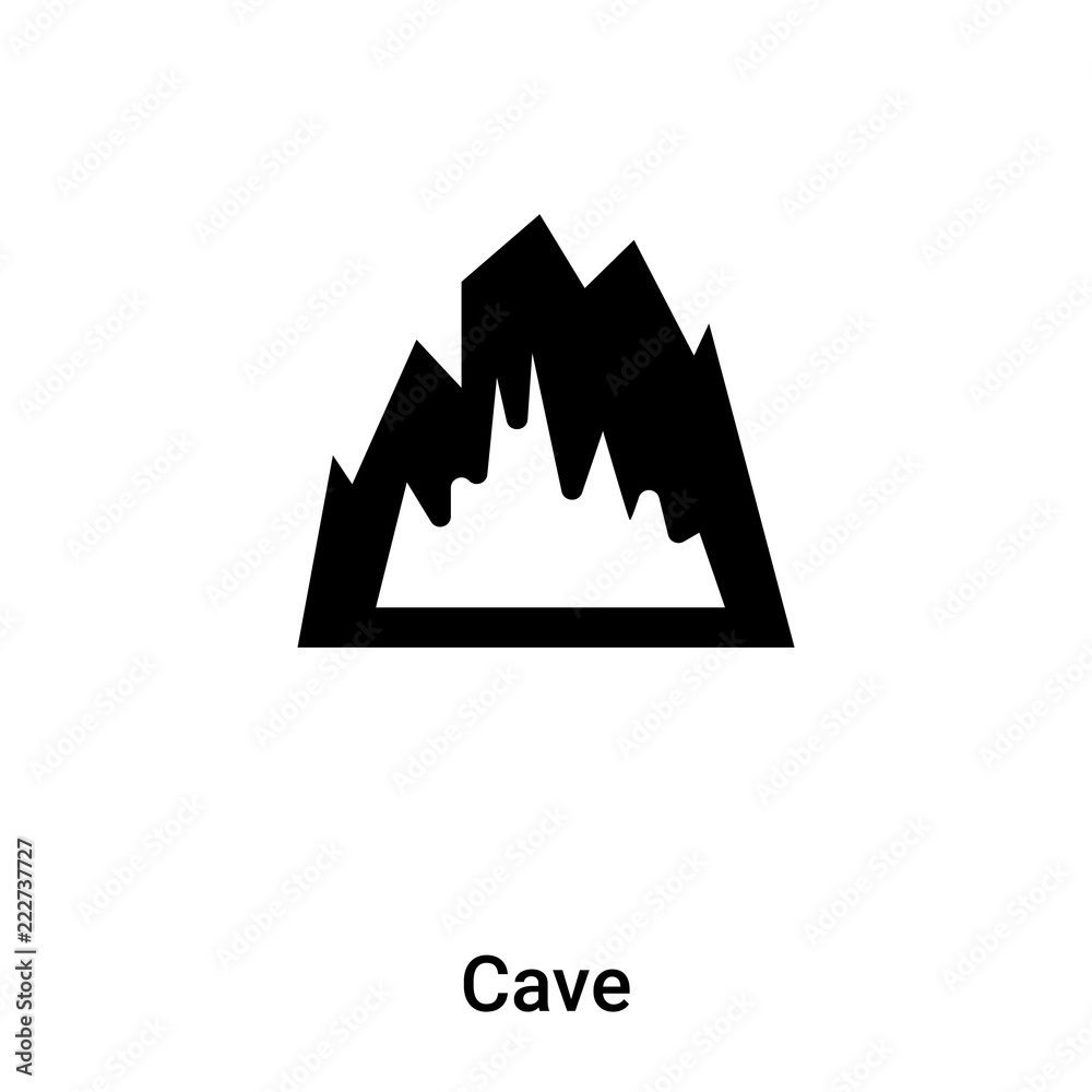 Stock-Vektorgrafik „Cave icon vector isolated on white background, logo ...