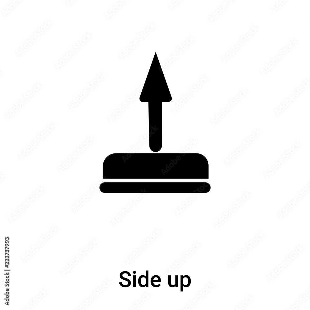 Side up icon vector isolated on white background, logo concept of Side ...