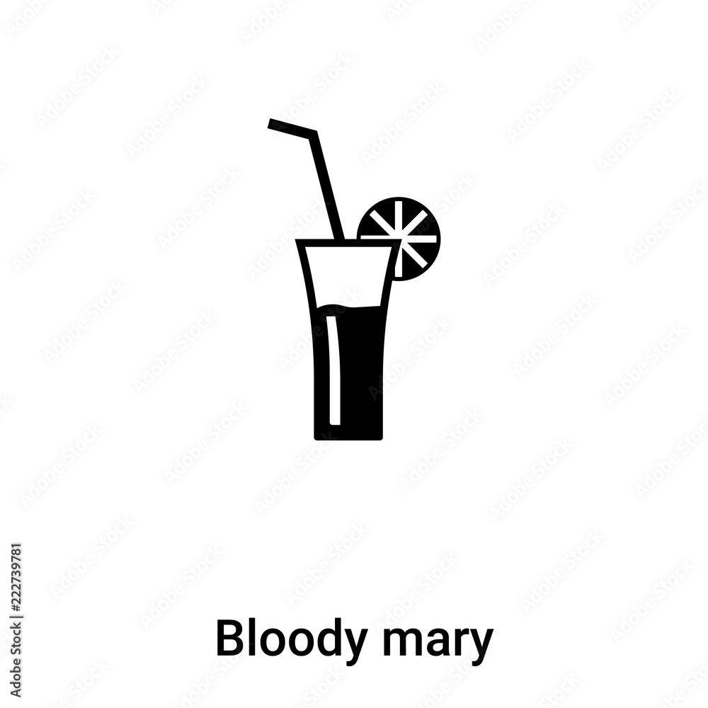 Bloody mary icon vector isolated on white background, logo concept of ...
