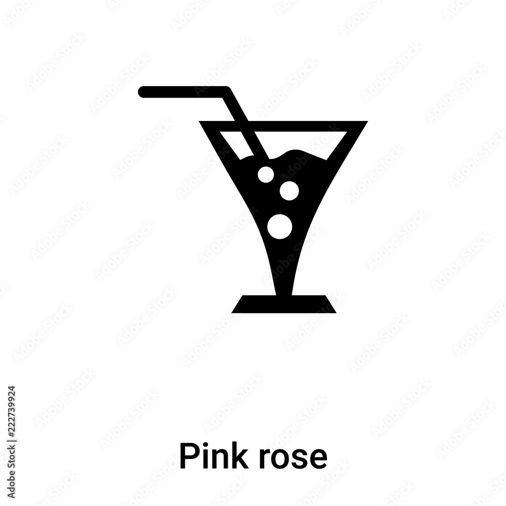 Pink rose icon vector isolated on white background, logo concept of ...