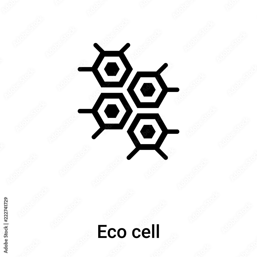 Eco cell icon vector isolated on white background, logo concept of Eco ...