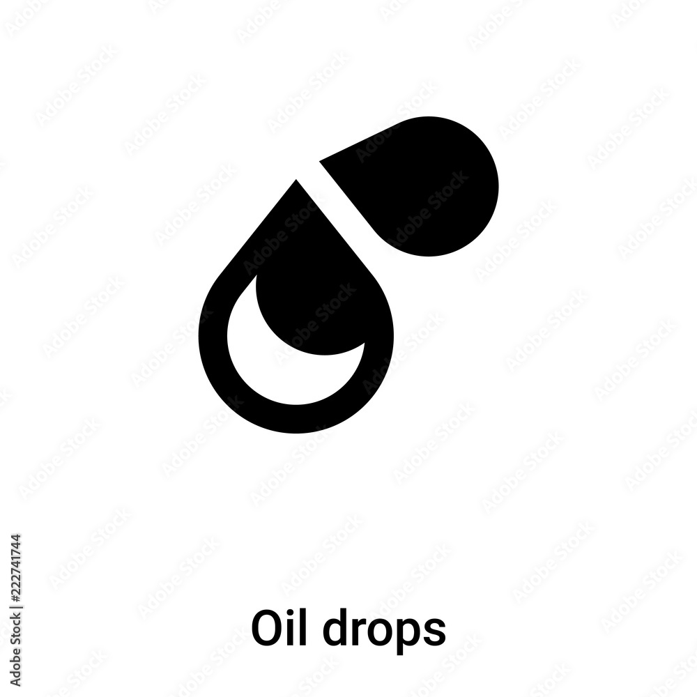 Oil drops icon vector isolated on white background, logo concept of Oil ...