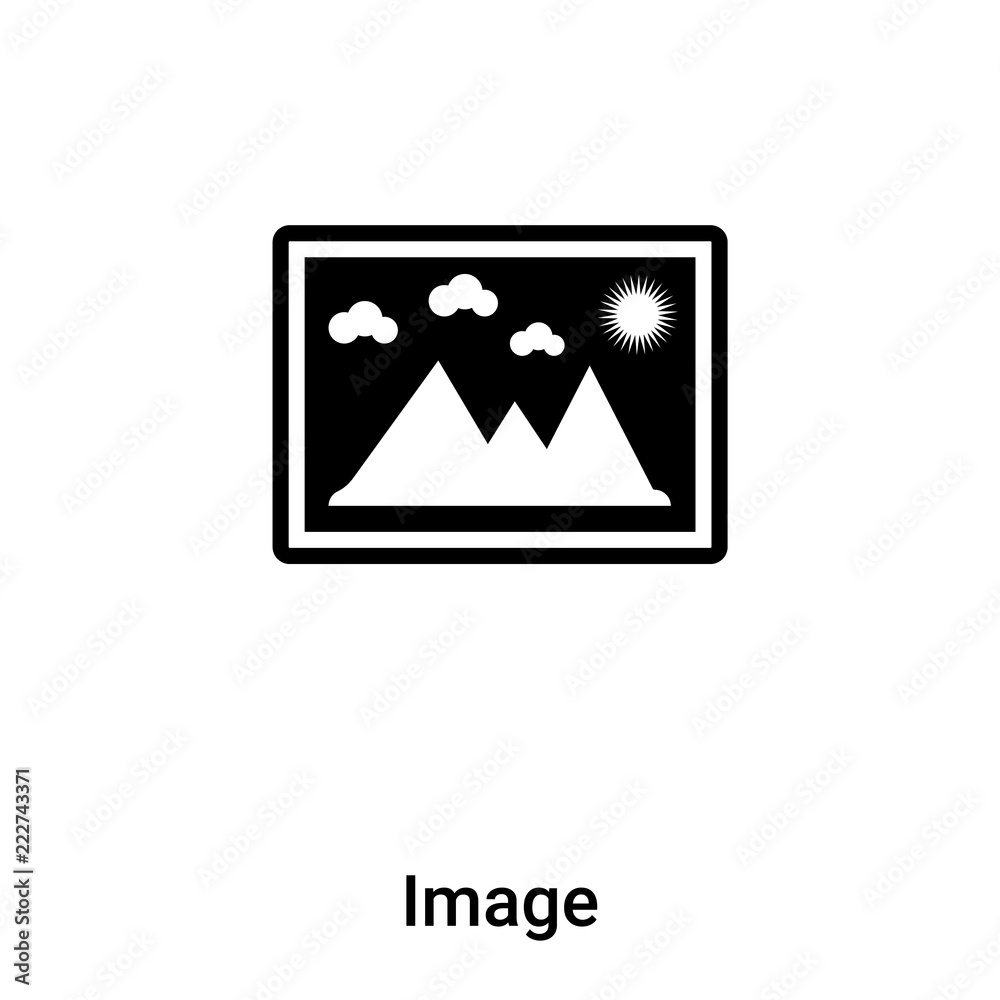 Image icon vector isolated on white background, logo concept of Image ...