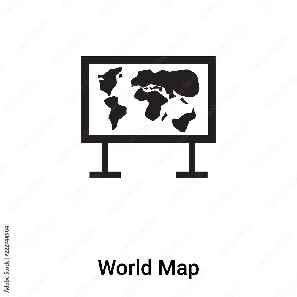 World Map icon vector isolated on white background, logo concept of ...