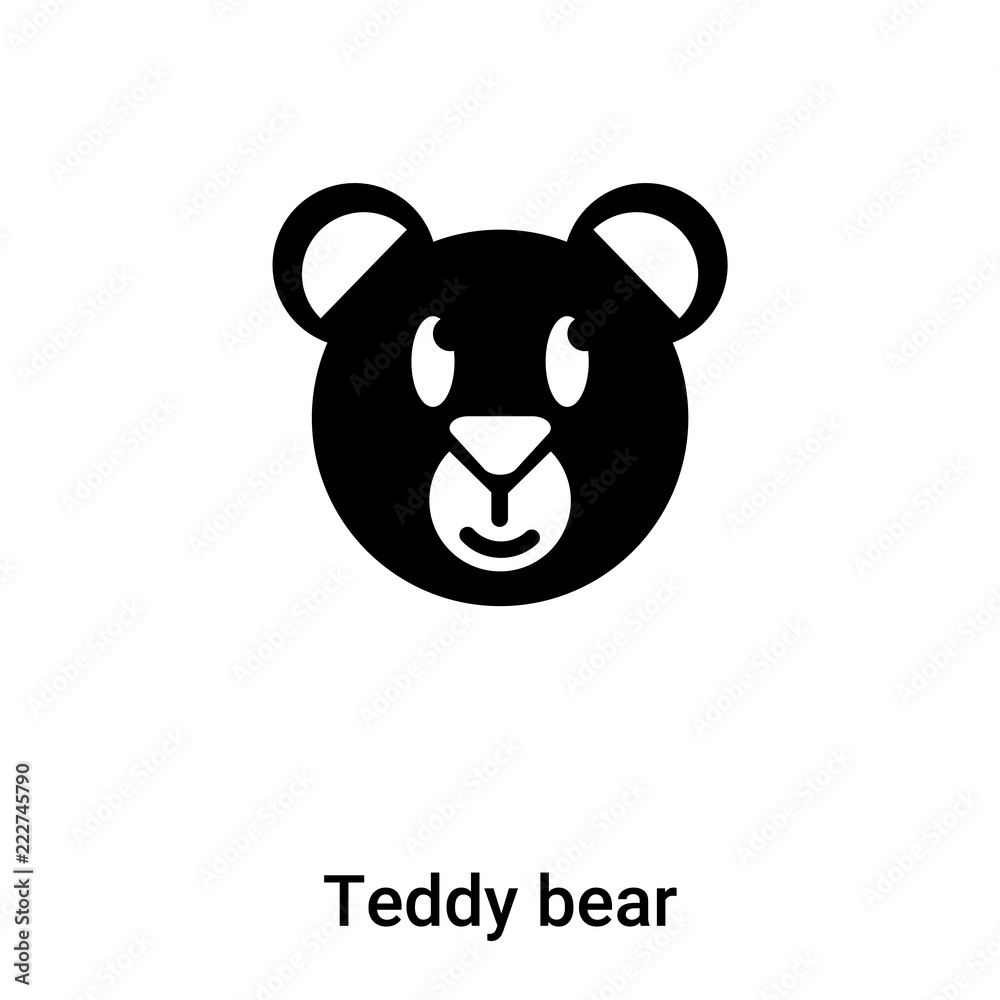 Teddy bear icon vector isolated on white background, logo concept of ...