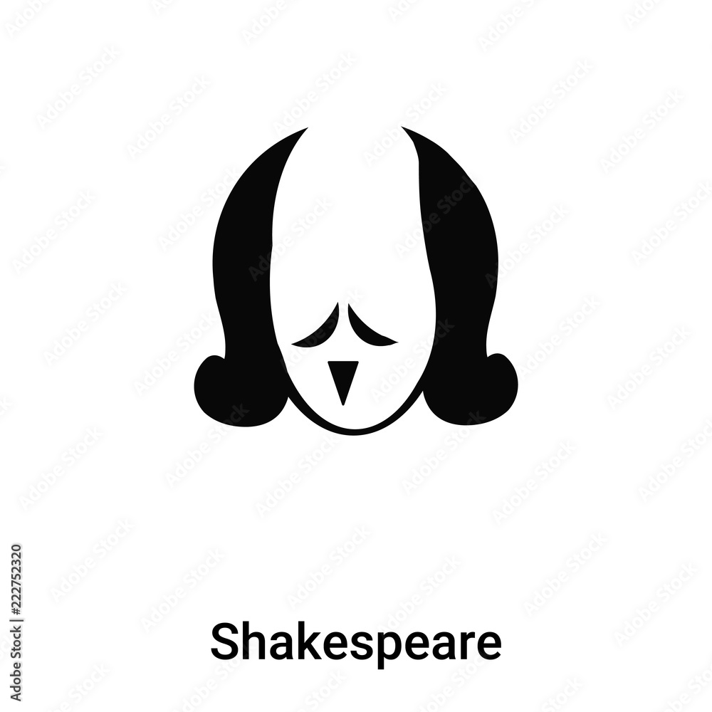 Shakespeare icon vector isolated on white background, logo concept of ...