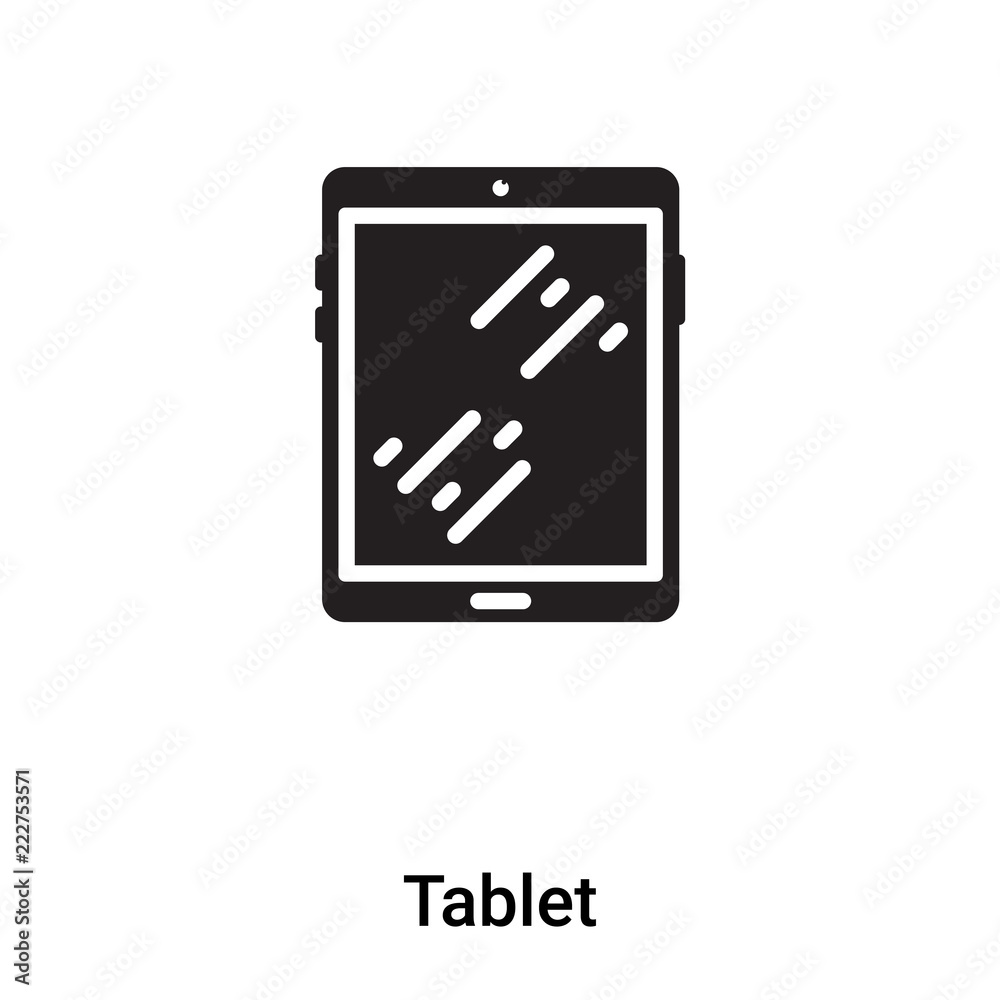 Tablet icon vector isolated on white background, logo concept of Tablet ...