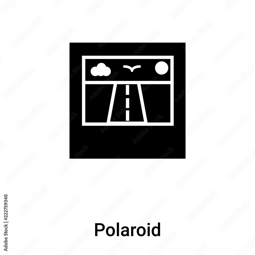Polaroid icon vector isolated on white background, logo concept of ...