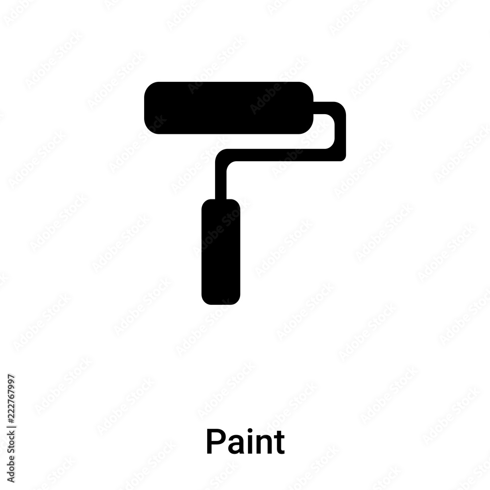 Paint icon vector isolated on white background, logo concept of Paint ...