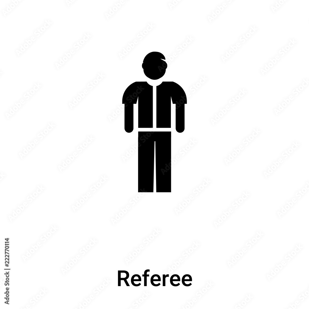Referee icon vector isolated on white background, logo concept of ...