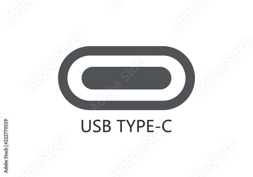 USB Type C port icon Stock Vector | Adobe Stock