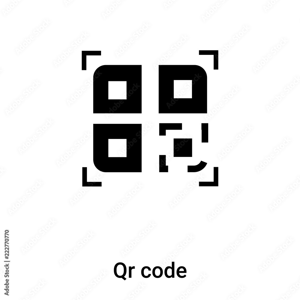 Qr code icon vector isolated on white background, logo concept of Qr ...