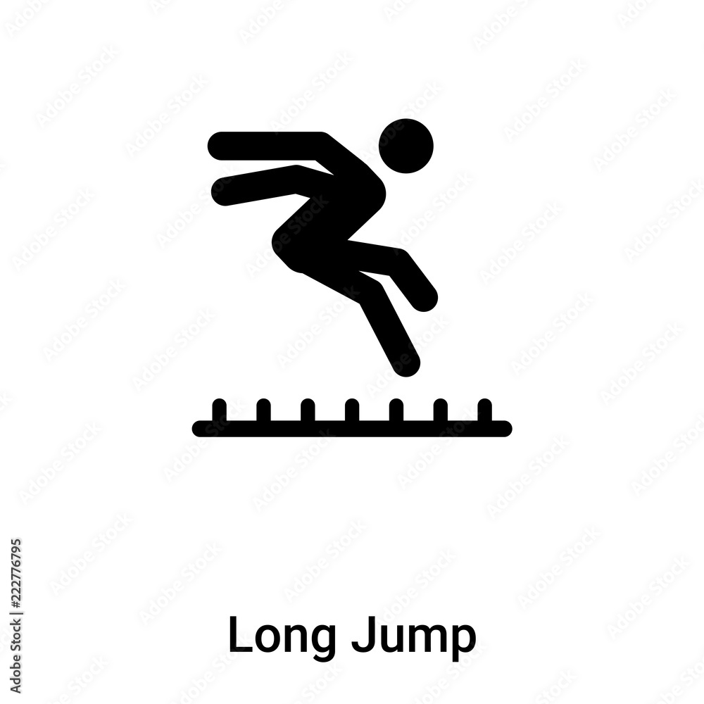 Stock-Vektorgrafik „Long Jump icon vector isolated on white background ...