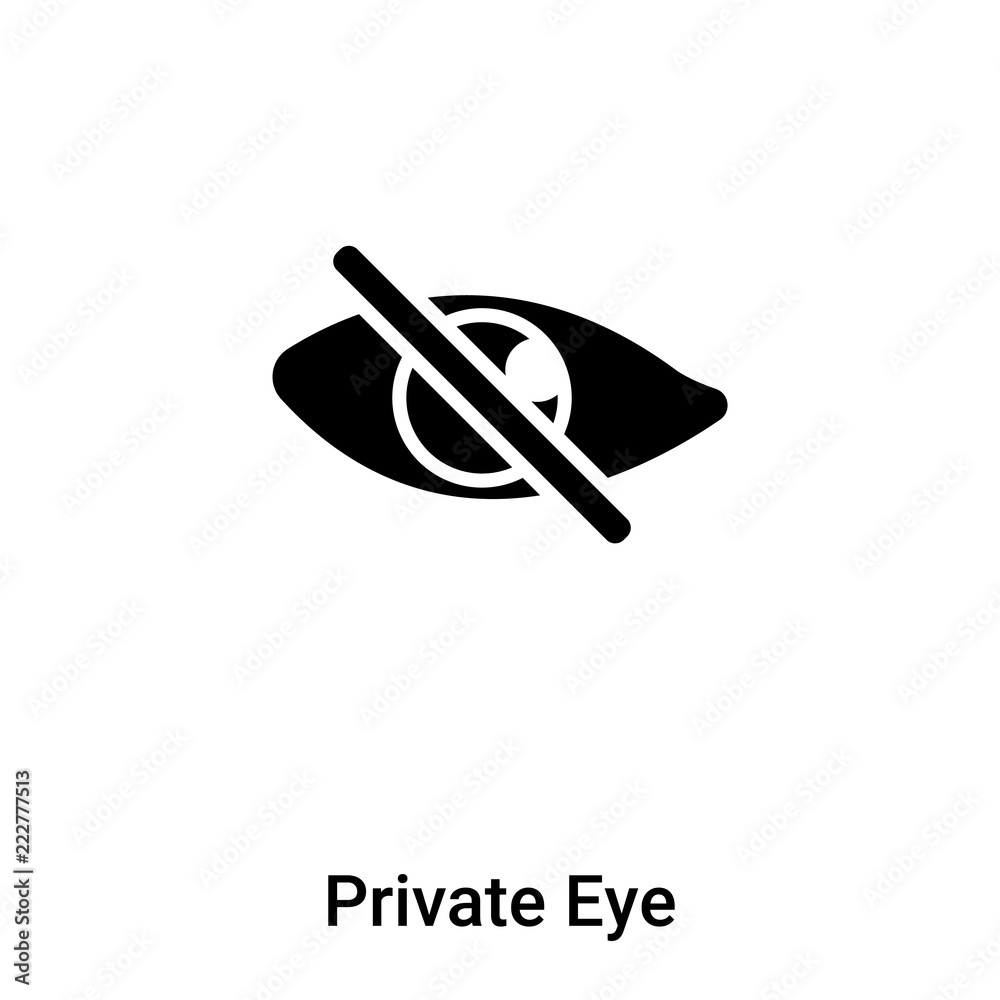 Private Eye icon vector isolated on white background, logo concept of ...