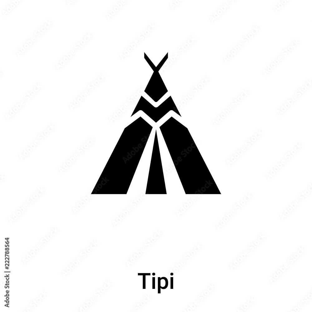 Tipi icon vector isolated on white background, logo concept of Tipi ...
