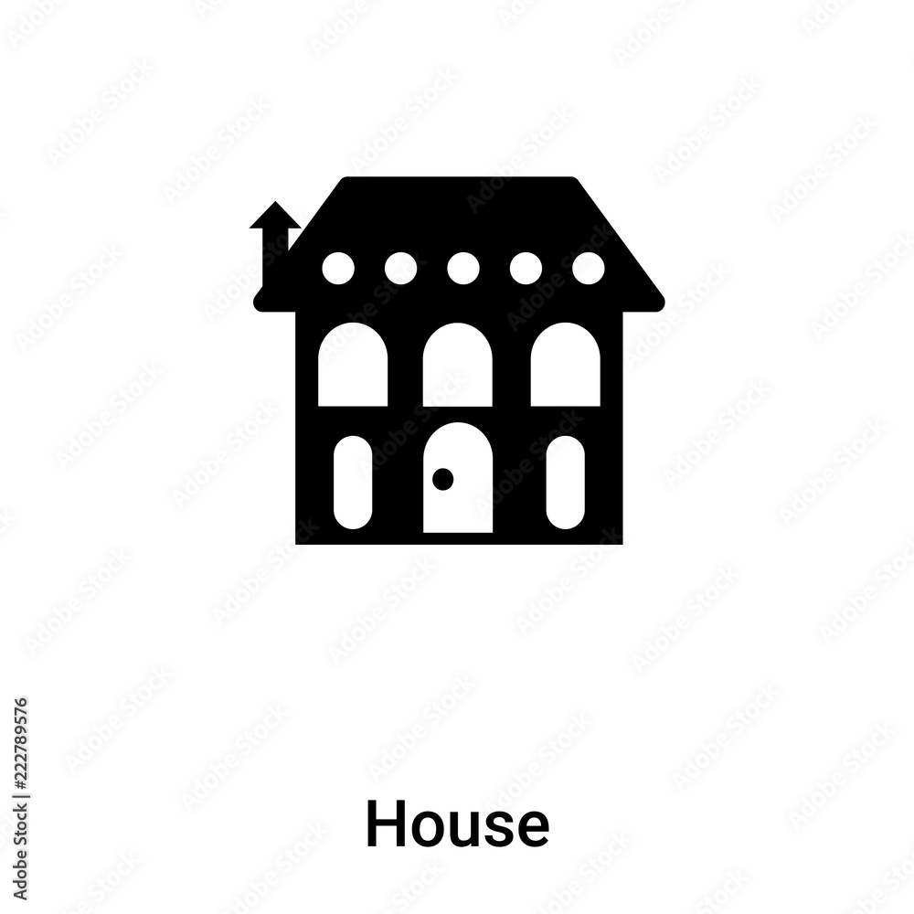 House icon vector isolated on white background, logo concept of House ...