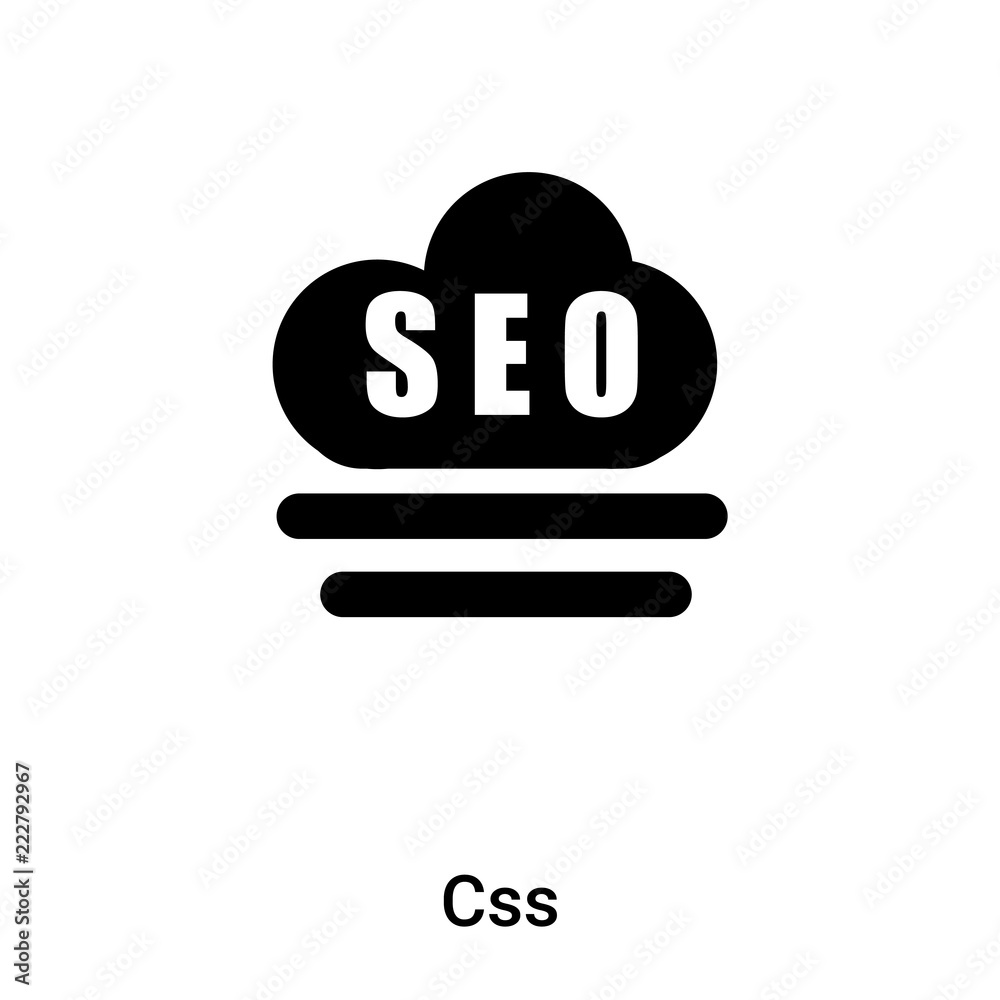 Css icon vector isolated on white background, logo concept of Css sign on transparent background ...