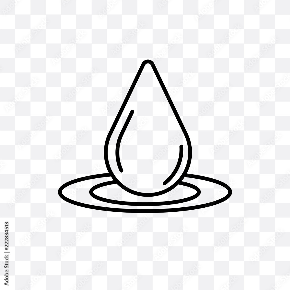 water drop icon isolated on transparent background. Simple and editable ...
