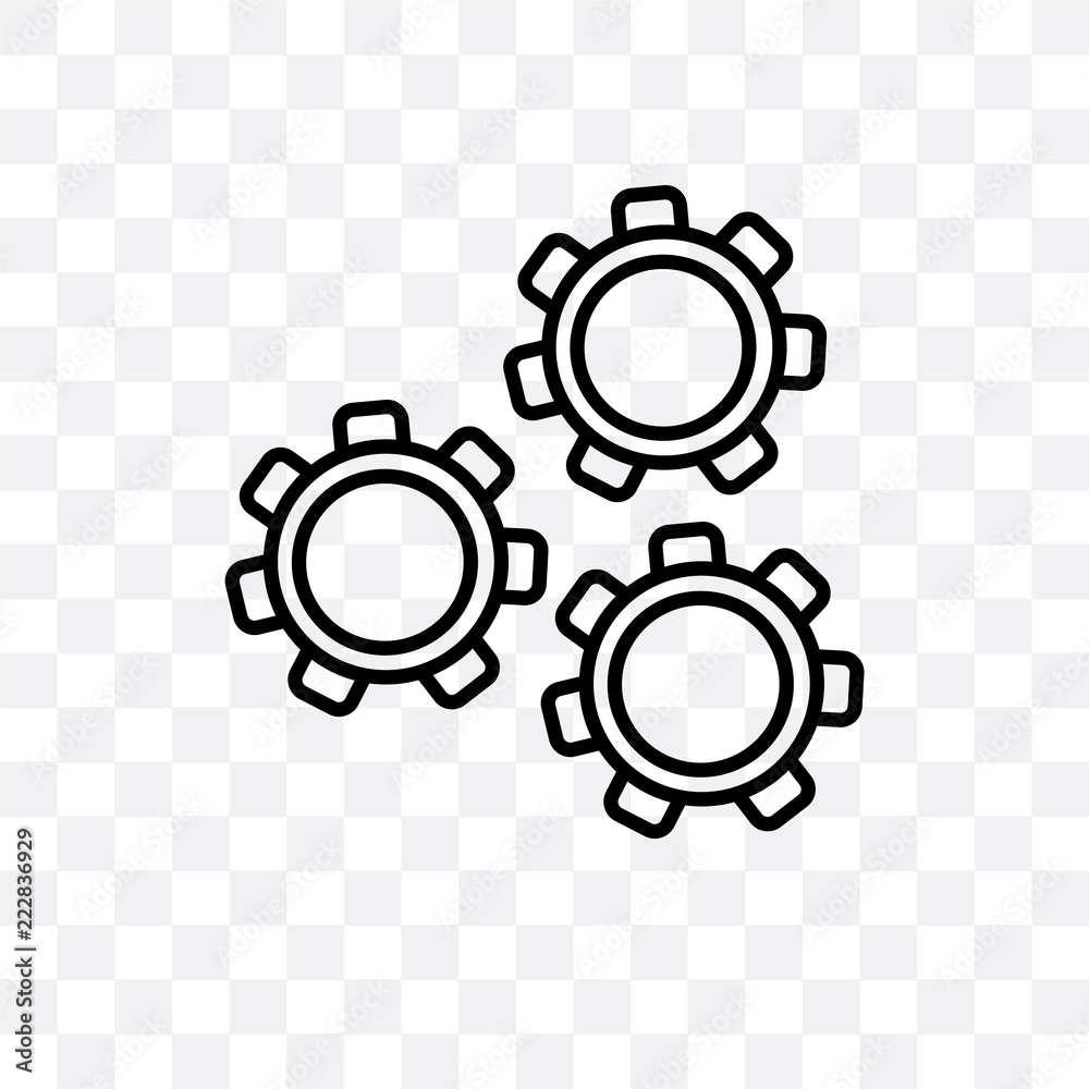 mechanism icon isolated on transparent background. Simple and editable ...