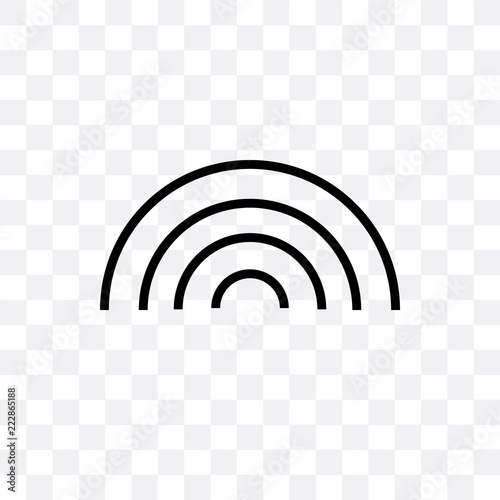 basic rainbow icon isolated on transparent background. Simple and ...