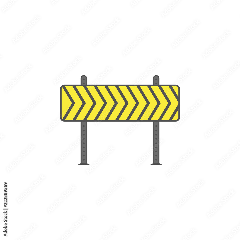 Barricade colored icon. Element of road signs and junctions icon for ...