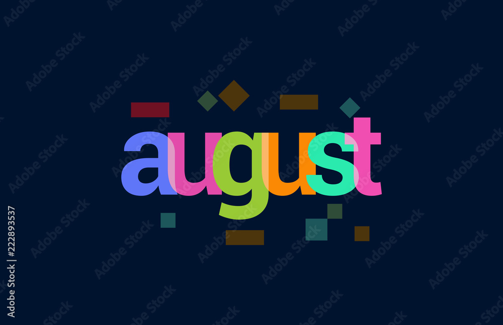 august Colourful Overlapping Vector Letter Design in Dark Background ...