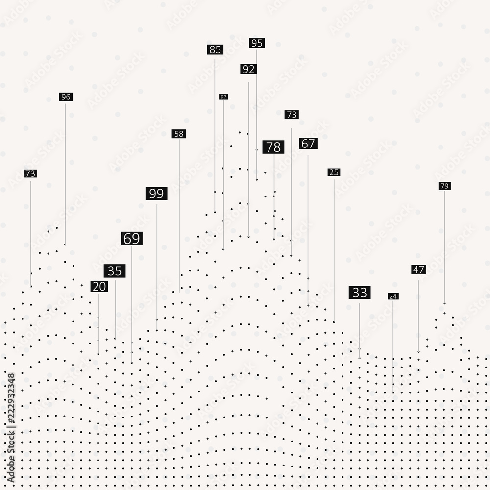 Abstract infographics visualization. Big data code representation ...