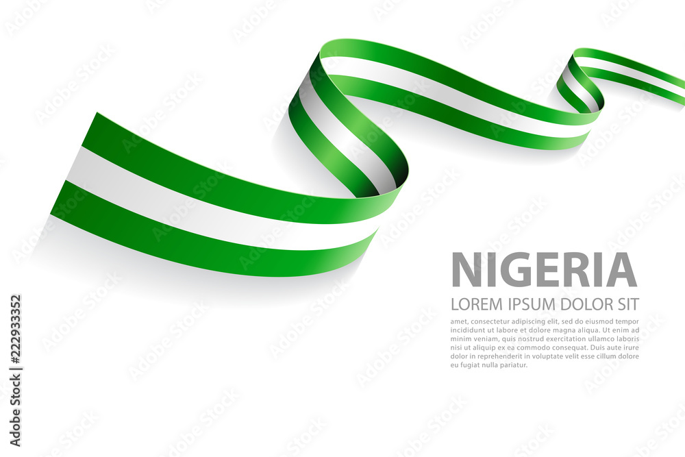 Vector Banner with Nigeria Flag colors Stock Vector | Adobe Stock
