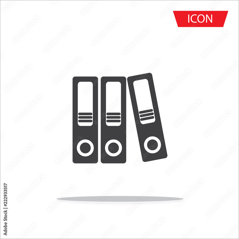 Folder vector icon, folder symbols, file document vector isolated on ...