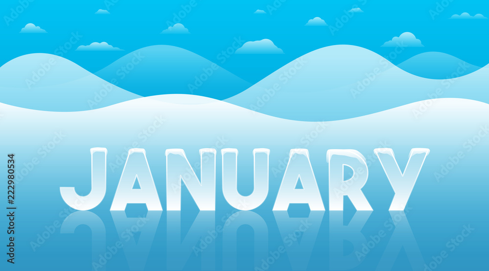 January word vector design Stock Vector | Adobe Stock