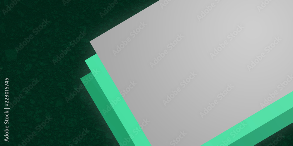 Website element with green stacked layers and dark backdrop for page ...