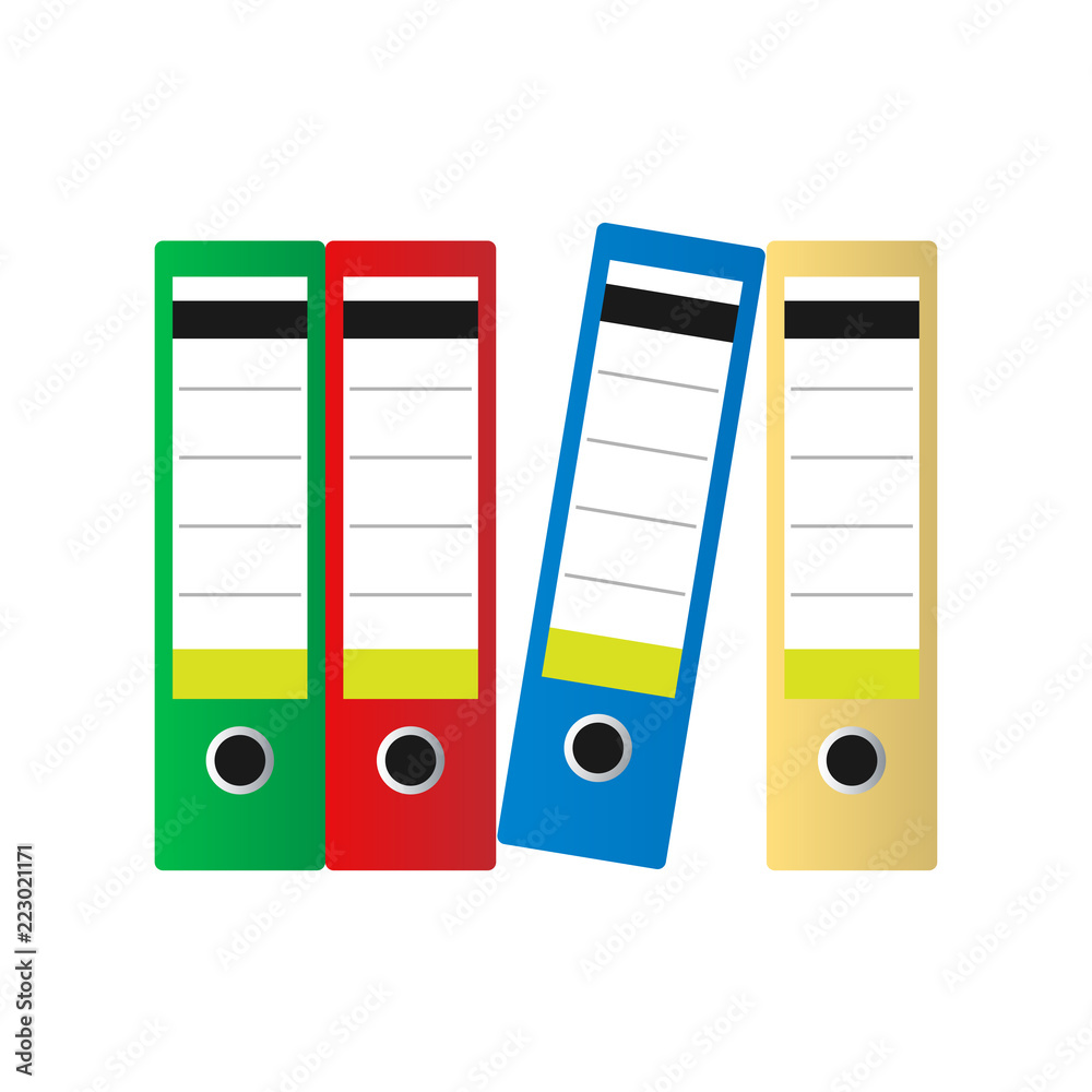 Documents business icon management office data. Folders file order ...