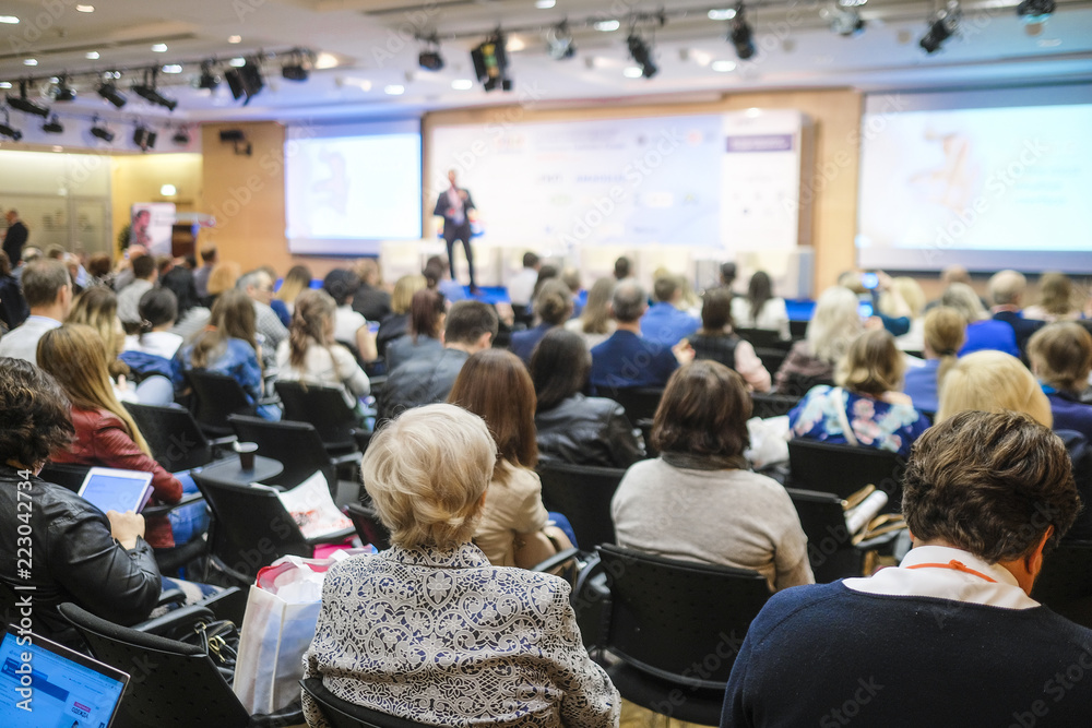 People on a conference Stock Photo | Adobe Stock