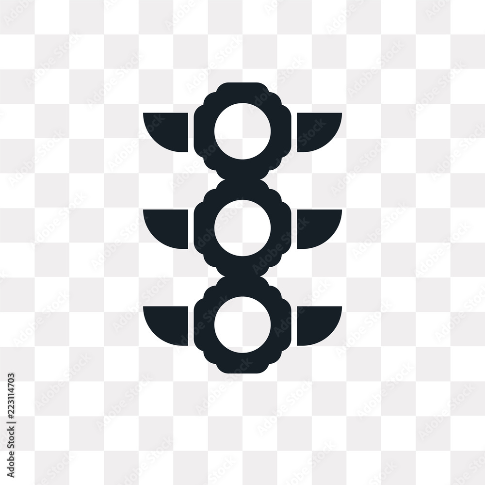 Vector de Stock traffic light icon on transparent background. Modern ...