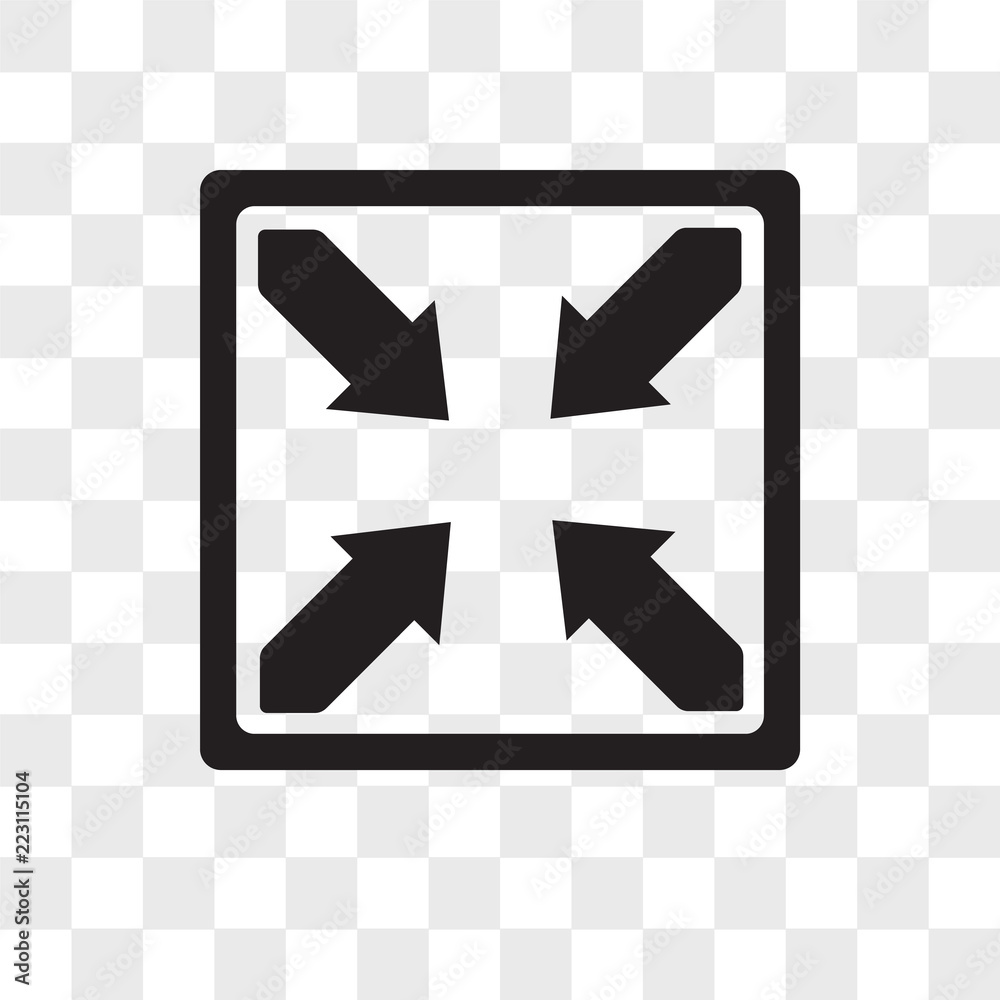 Minimize vector icon isolated on transparent background, Minimize logo ...