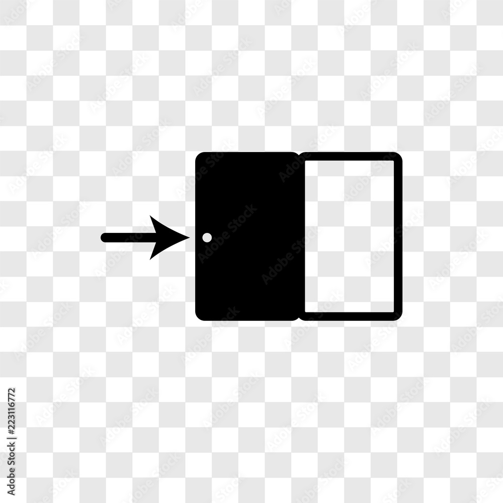 Entrance vector icon isolated on transparent background, Entrance logo ...