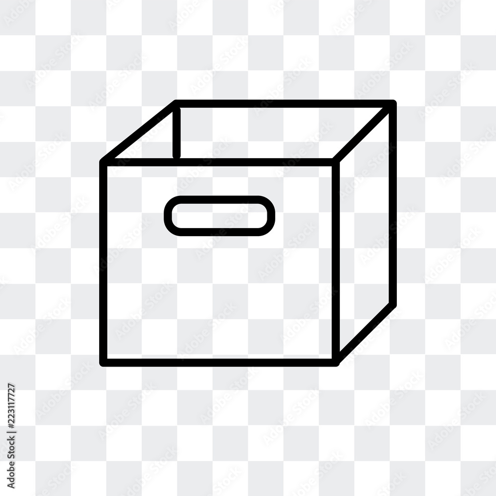box icon isolated on transparent background. Modern and editable box ...