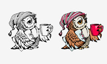 Owl Coffee Poster Free Stock Photo - Public Domain Pictures