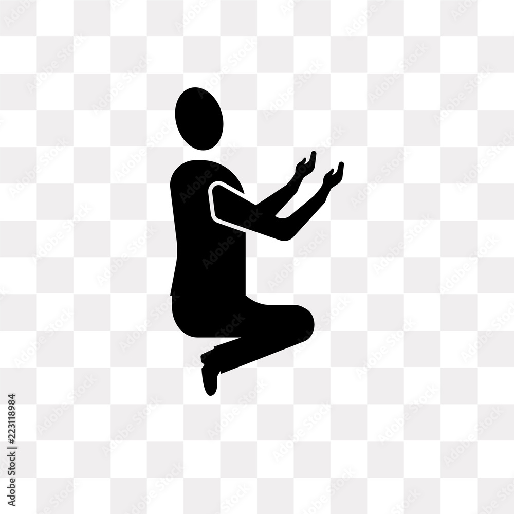 begging icon on transparent background. Modern icons vector ...