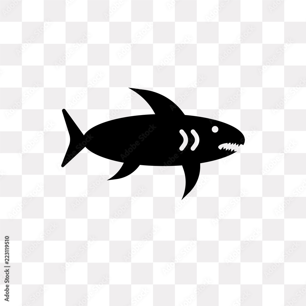 shark icon on transparent background. Modern icons vector illustration ...