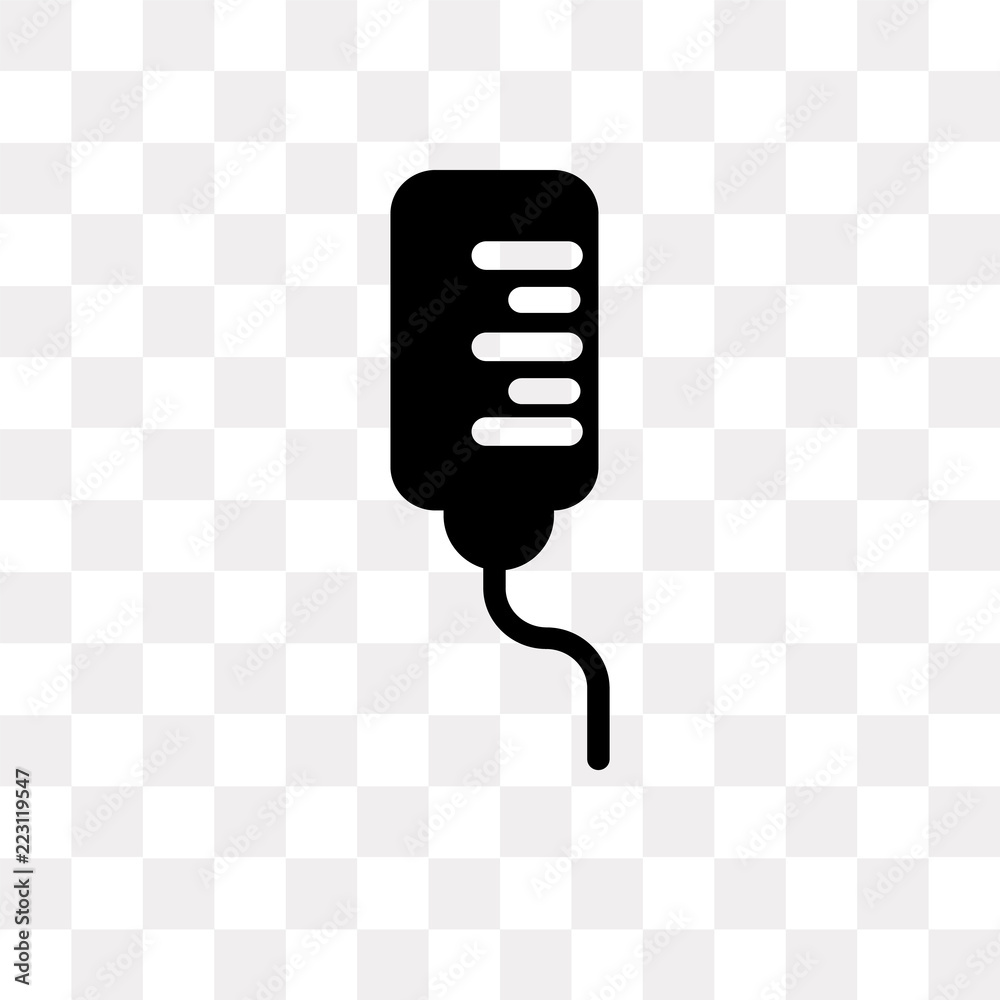 blood transfusion icon on transparent background. Modern icons vector ...