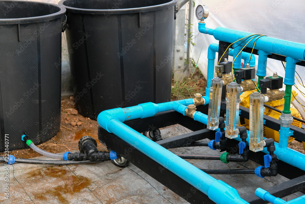 smart agriculture with internet of things, iot. rotameter measure water ...