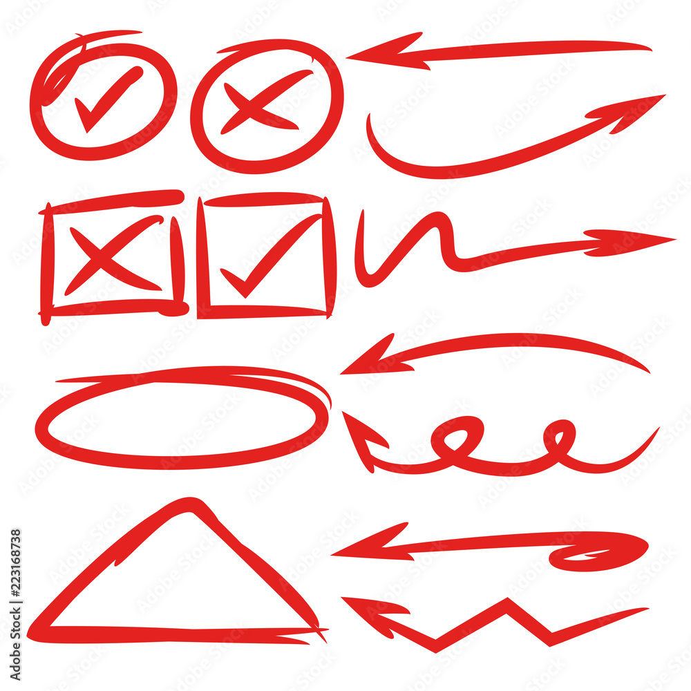 red arrows, check marks Stock Vector | Adobe Stock