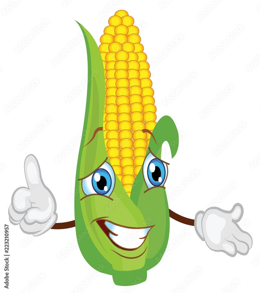 cute corn character cartoon Stock Vector | Adobe Stock