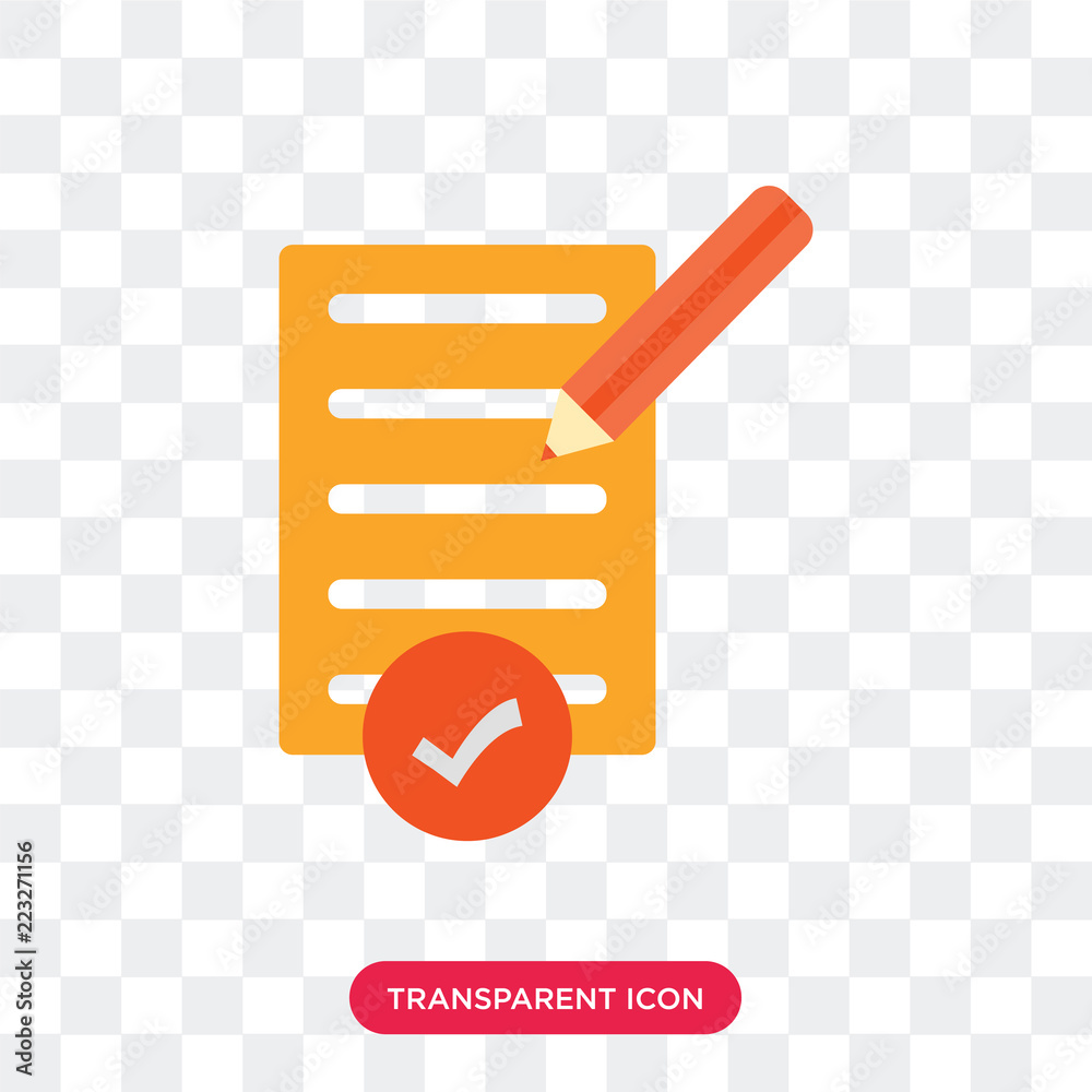 Check list vector icon isolated on transparent background, Check list ...
