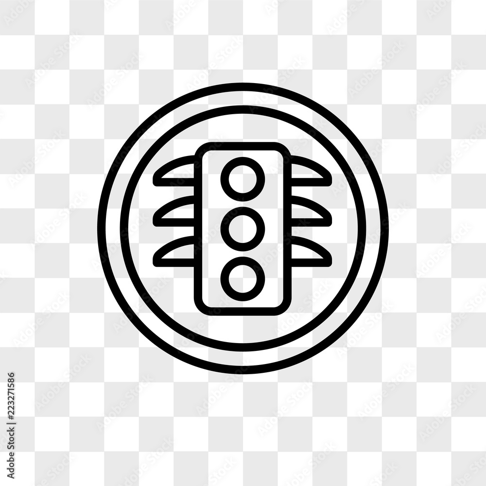 Traffic light vector icon isolated on transparent background, Traffic ...